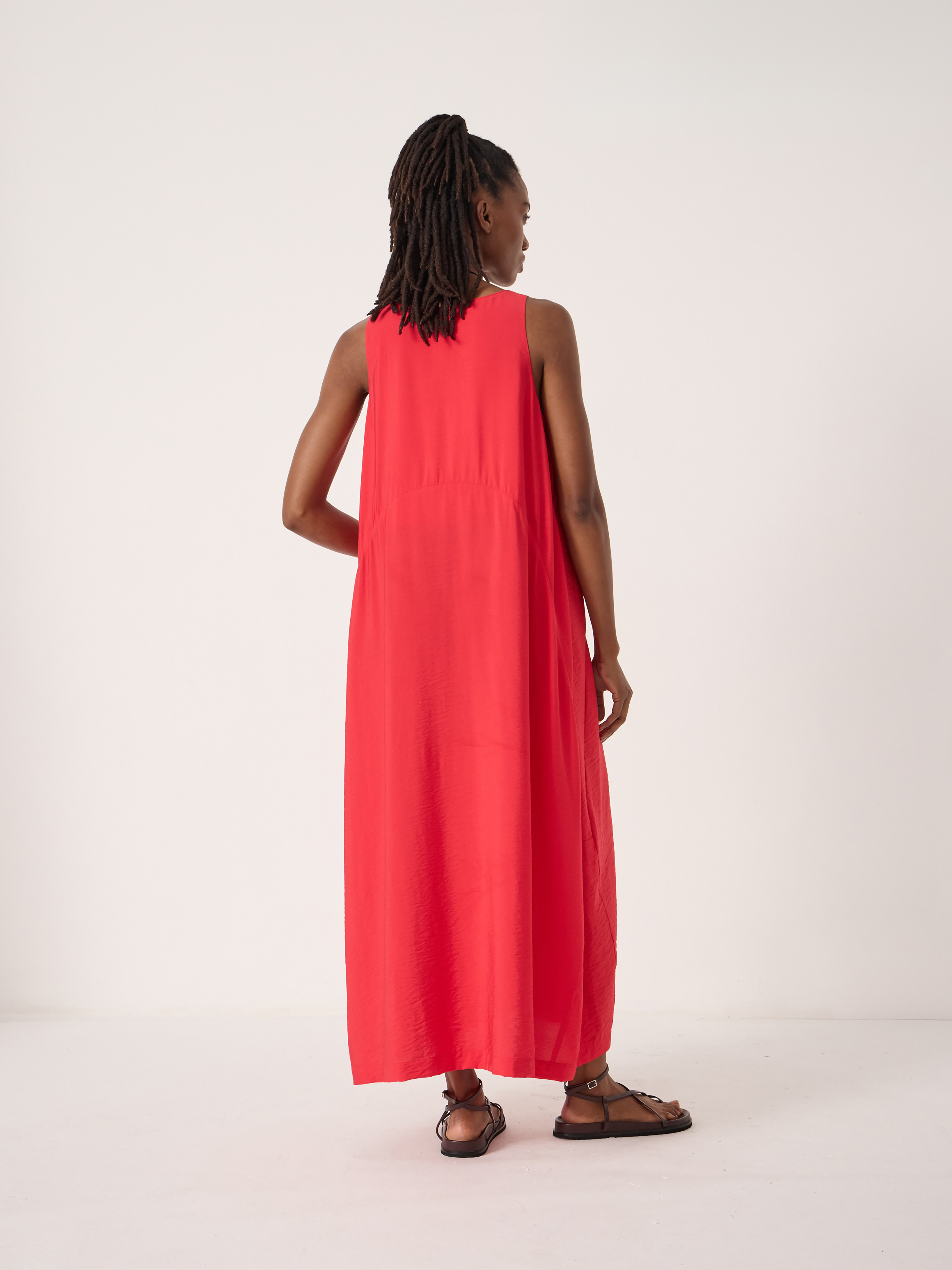 Liddie Barrel Tank Dress | True Red | hush