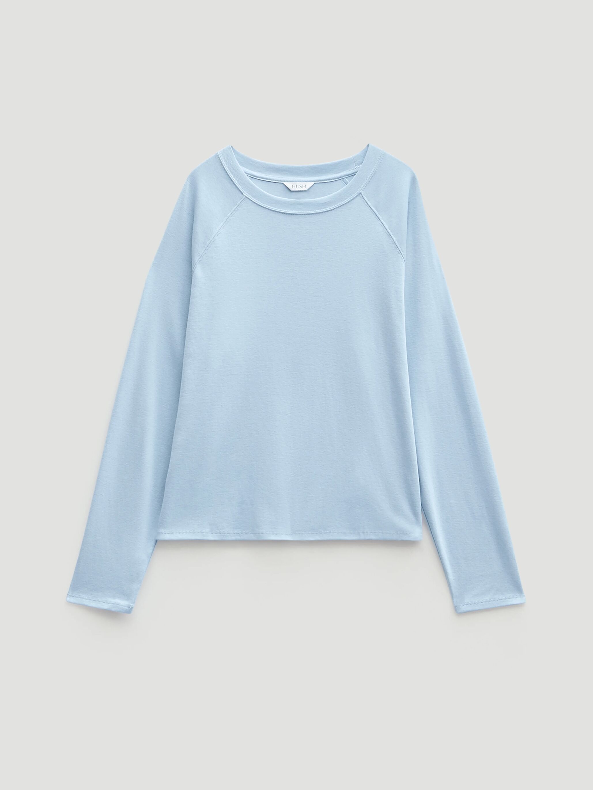 Matilda Cotton Raglan Top | Pale Blue | hush