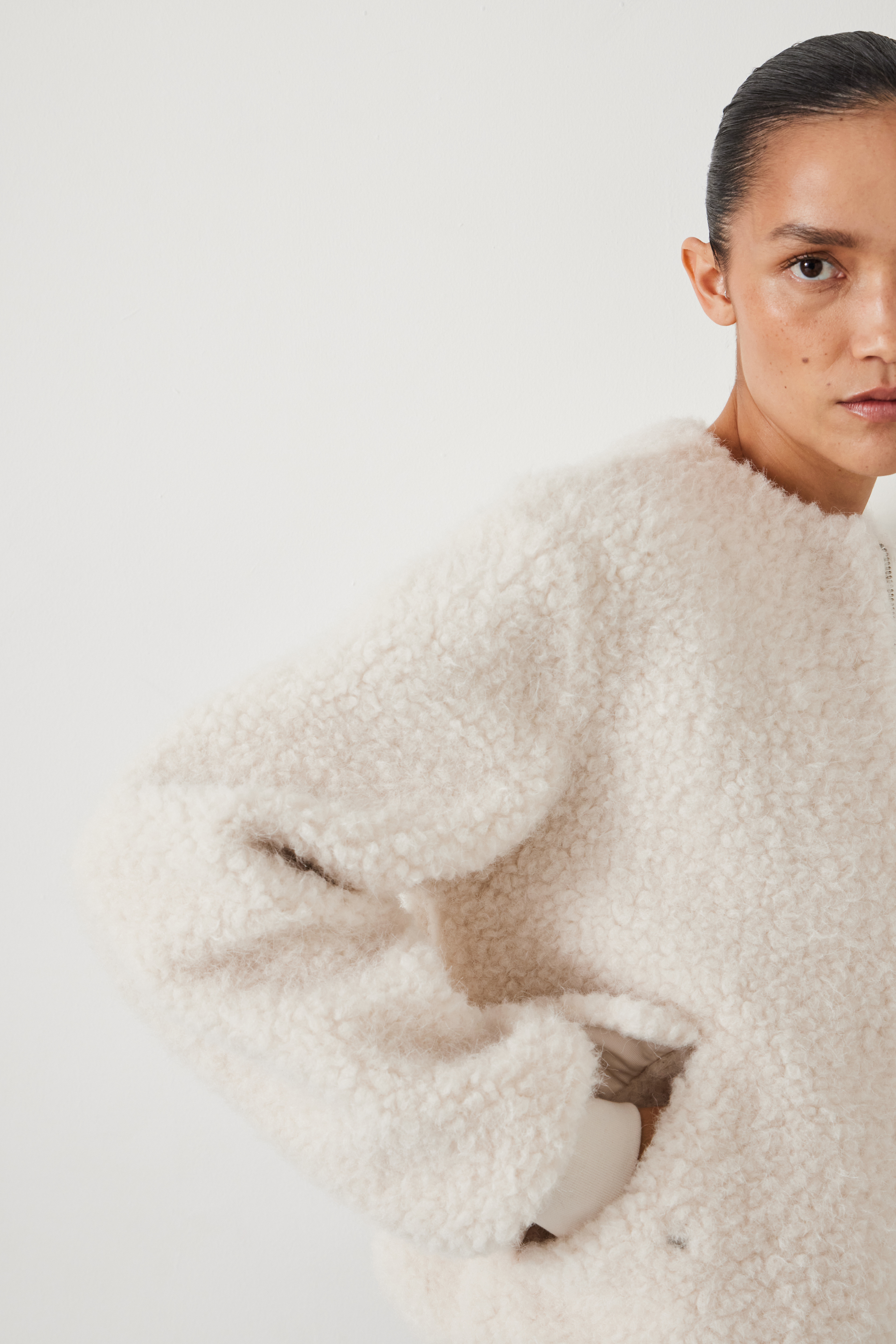 Miffy Faux Fur Jacket (White) | White | hush