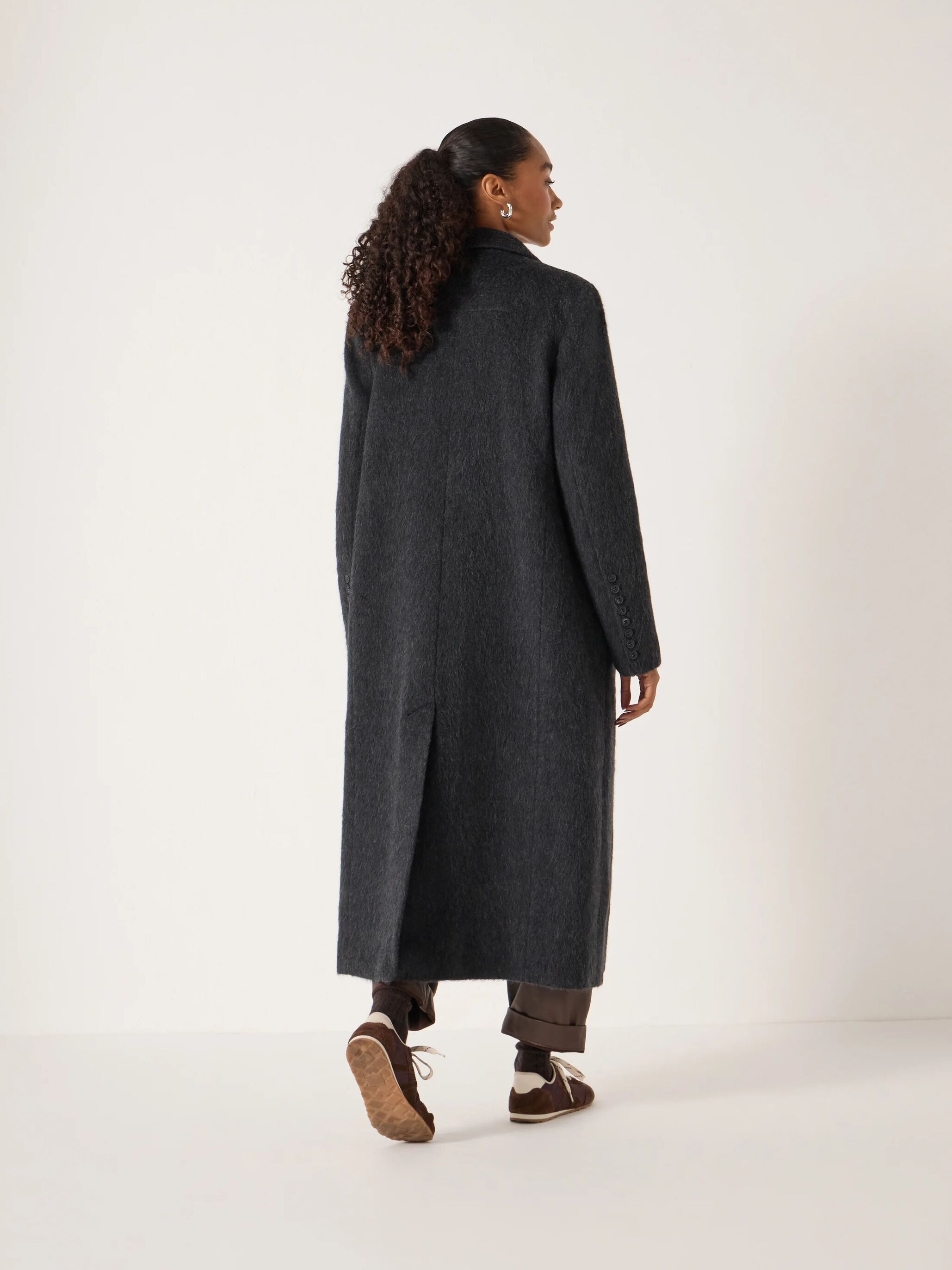 Meridah Italian Wool Coat | Dark Charcoal | hush