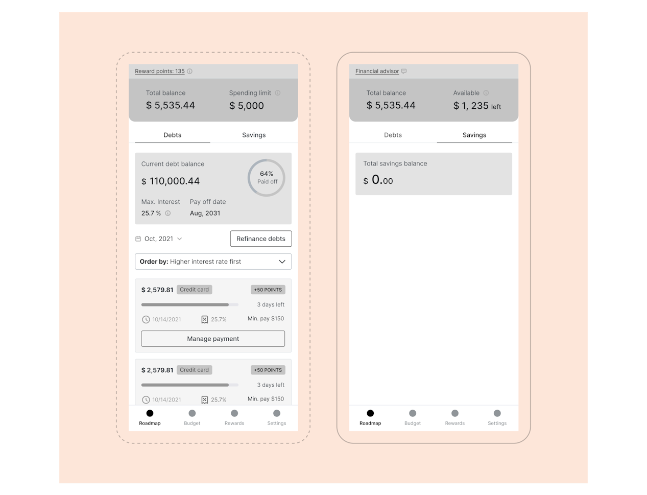 Product Design for a Debt Management Mobile App