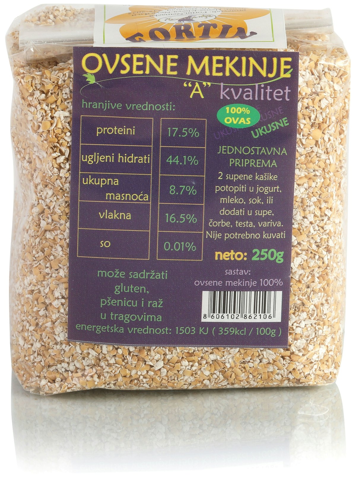 Ovsene mekinje 250 g - Bio Špajz zdrava hrana