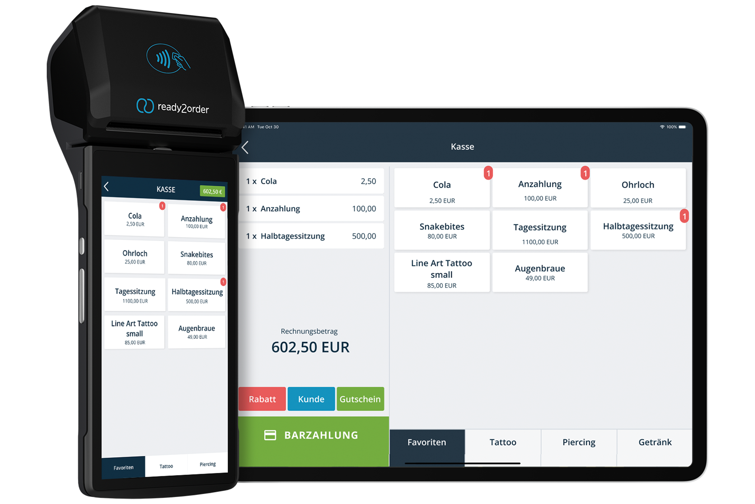 Kassensystem Tattoo & Piercing: Einfach, schnell & zuverlässig