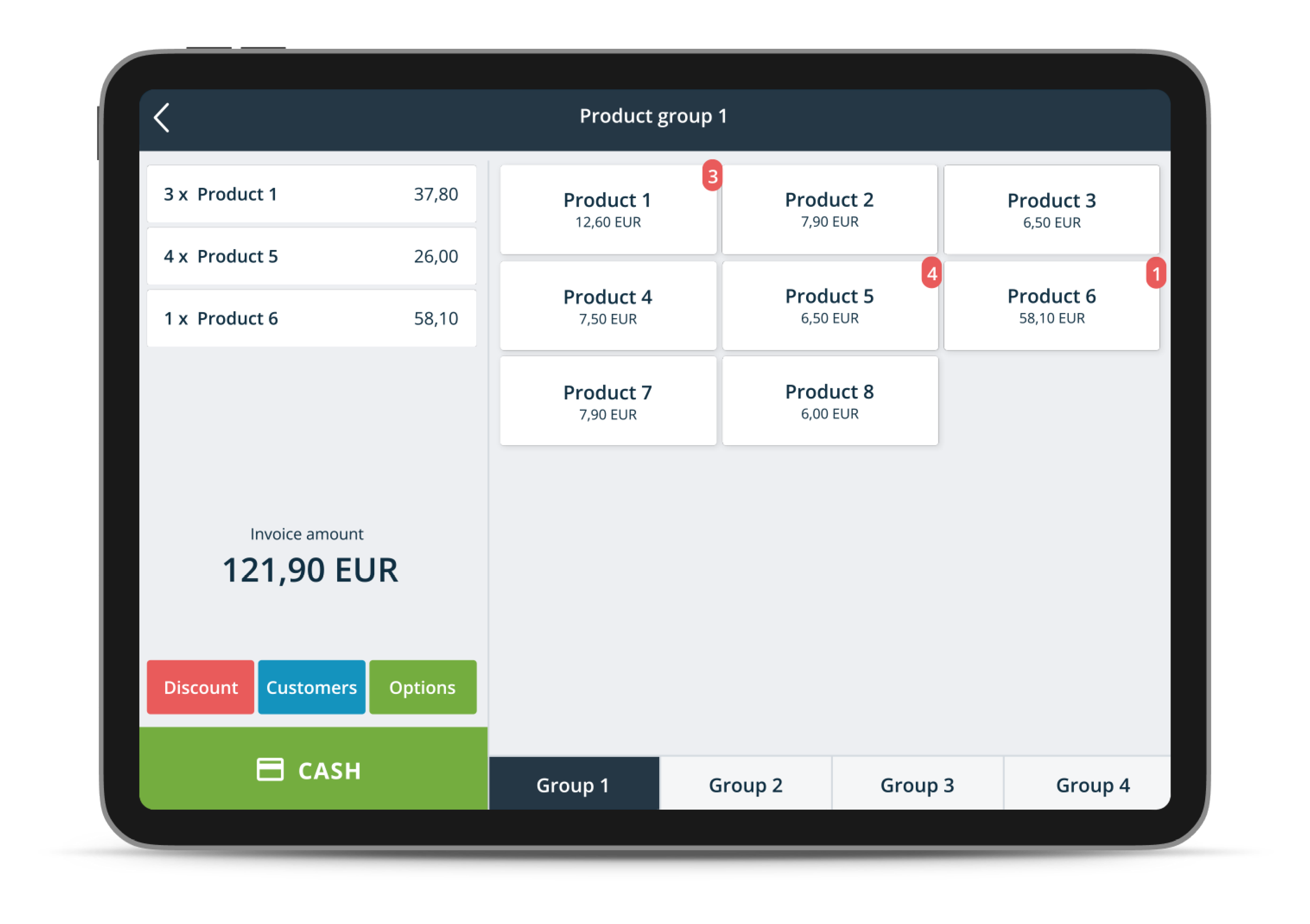 iPad® and POS system with printer | ready2order