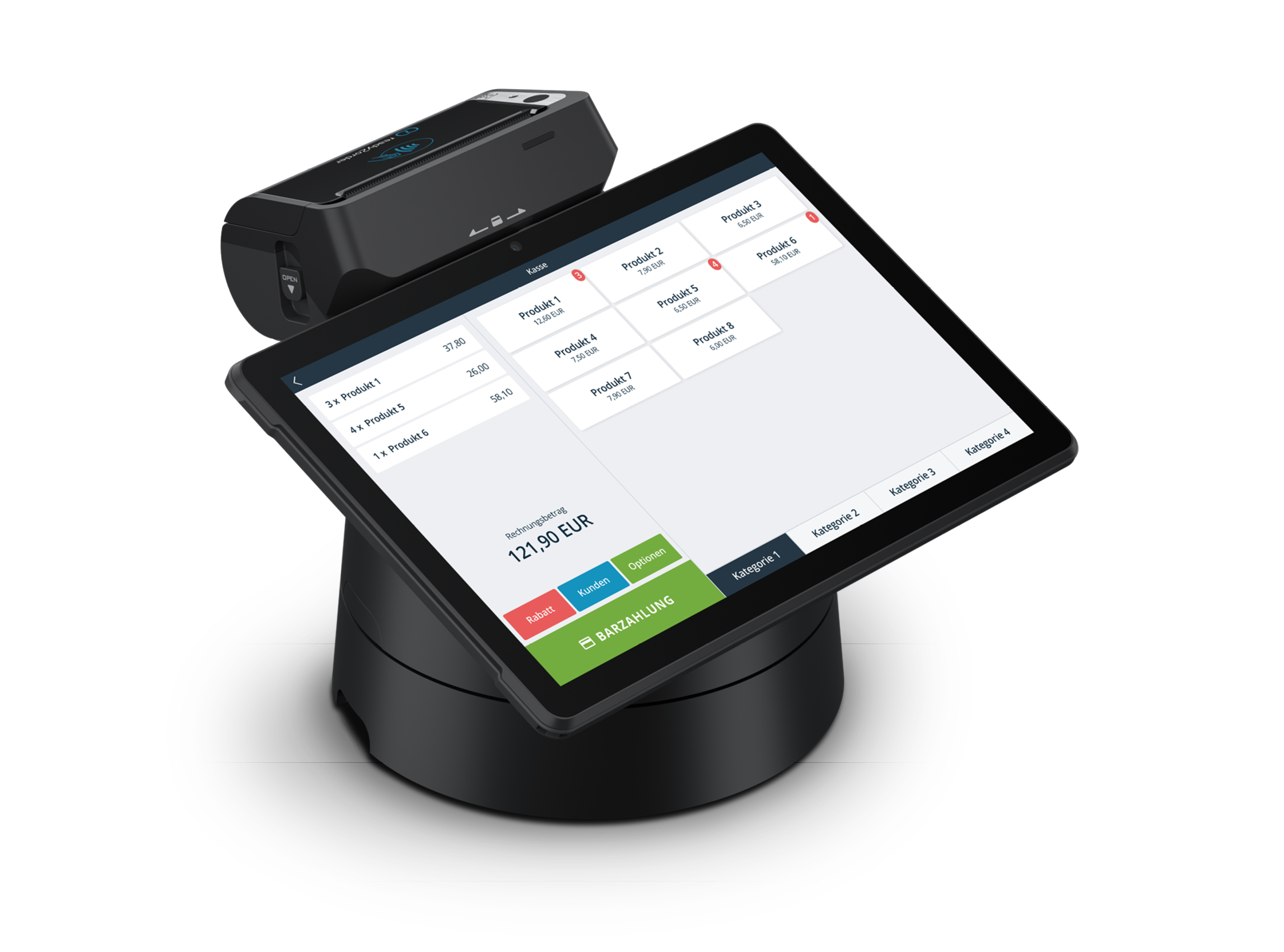 readyTab: Die flexible Kasse mit drehbarem Terminal