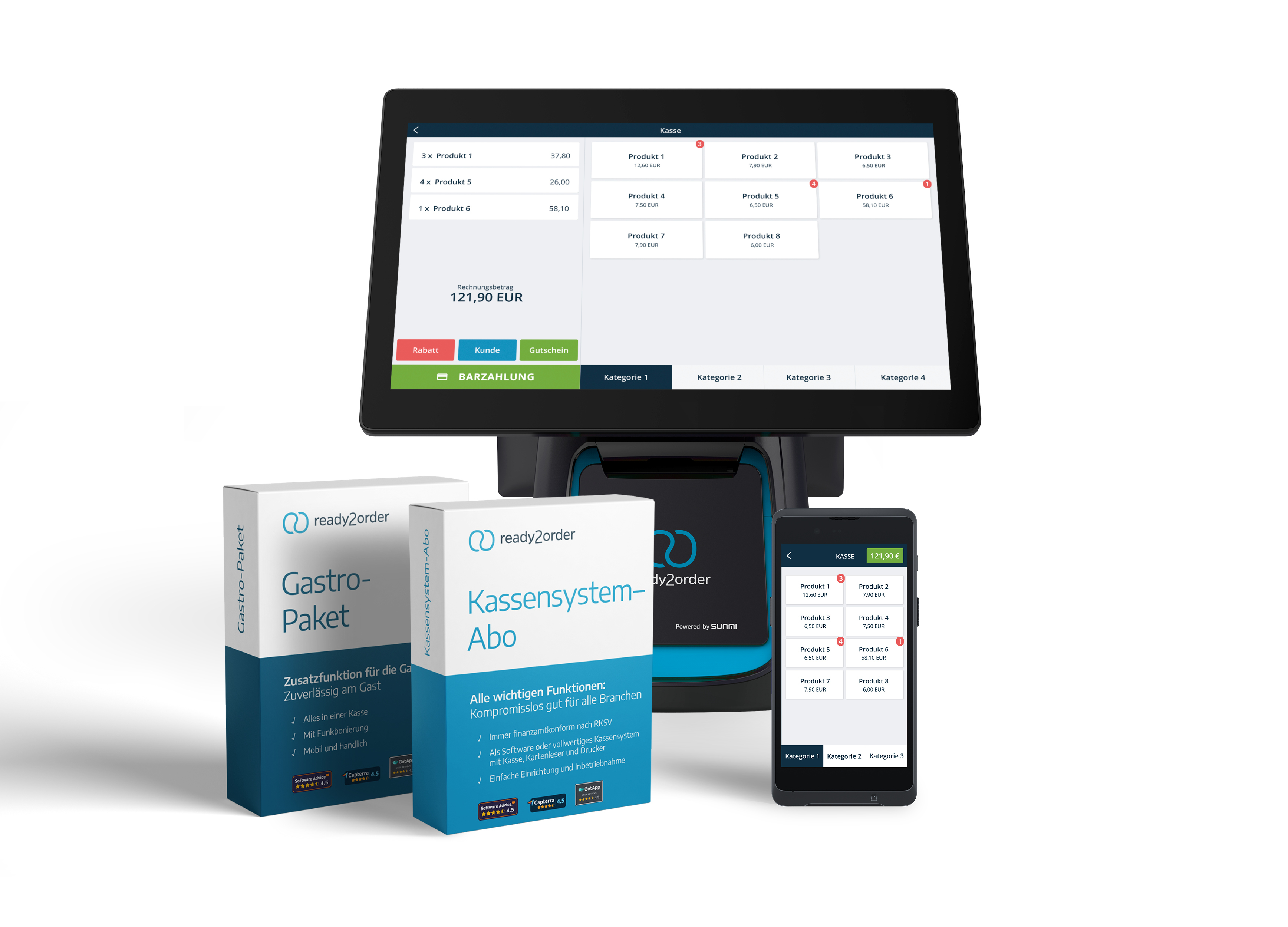Schnelles Gastro-Kassen-Set von ready2order
