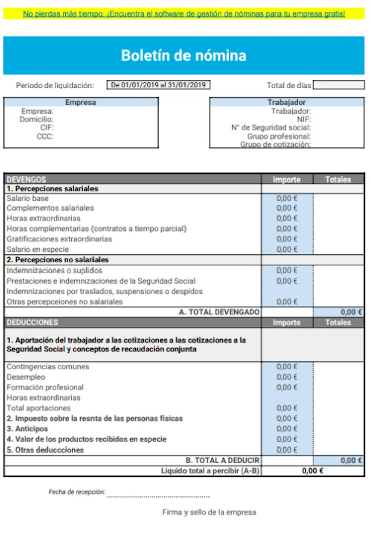 Formato De Recibo De Nomina Editable Ejemplo Recibo De Nomina En Images