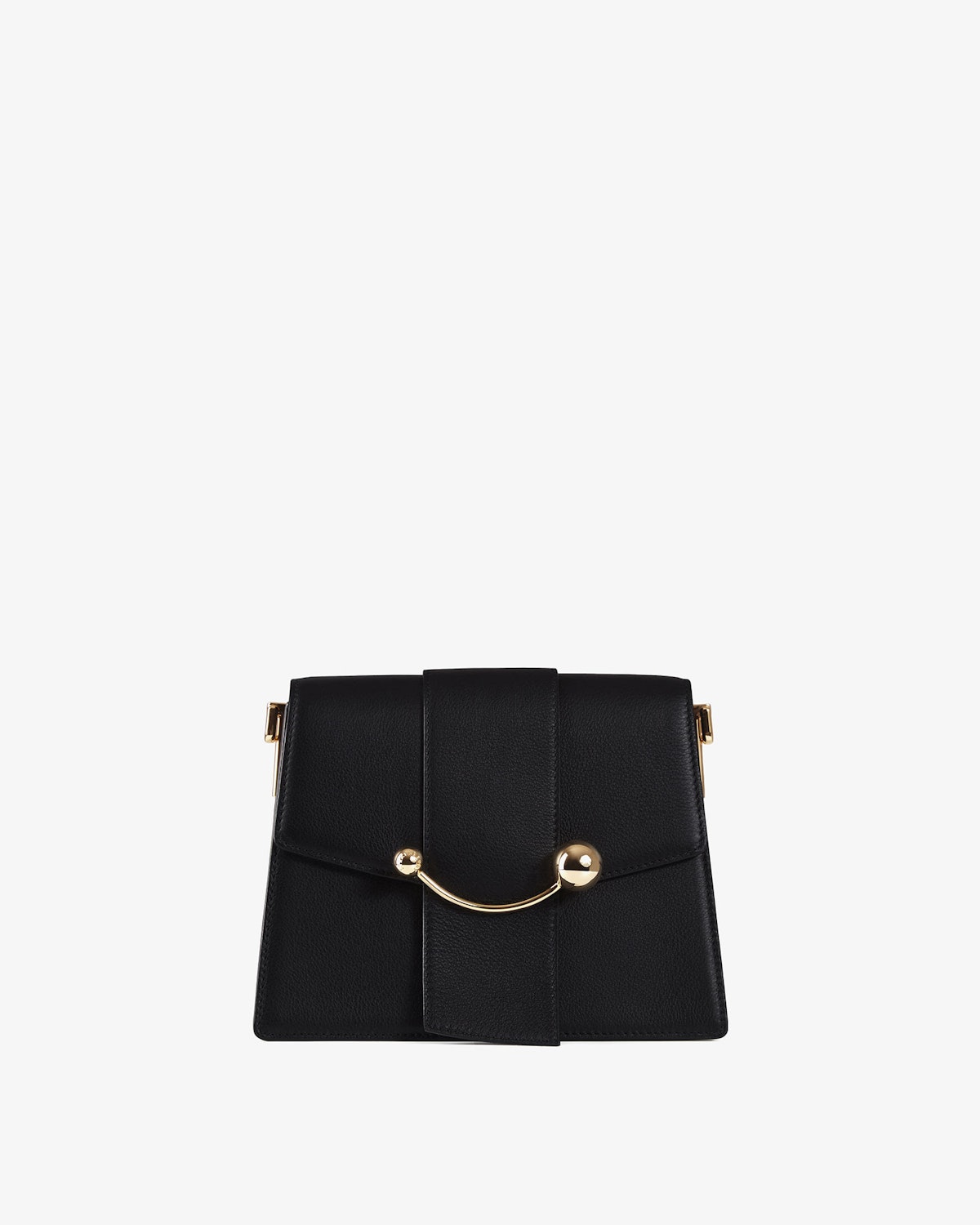 Strathberry - Box Crescent - Leather Shoulder Bag - Black | Strathberry