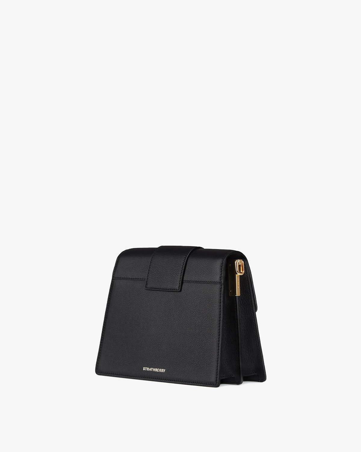 Strathberry - Box Crescent - Leather Shoulder Bag - Black | Strathberry