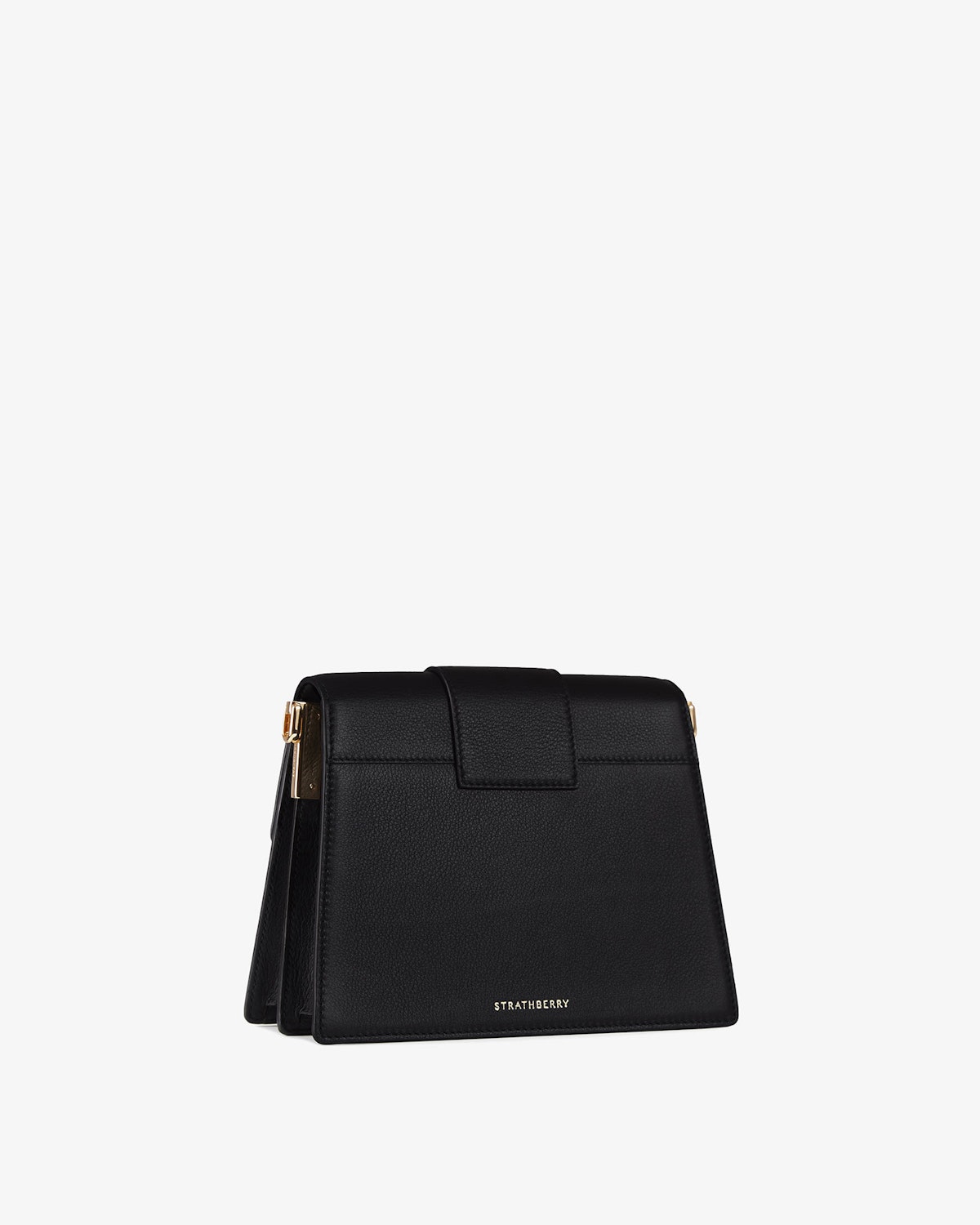Strathberry - Box Crescent - Leather Shoulder Bag - Black | Strathberry