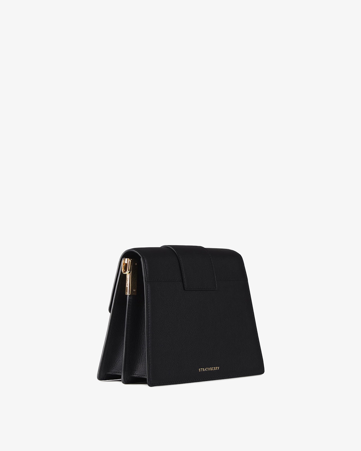 Strathberry - Box Crescent - Leather Shoulder Bag - Black | Strathberry