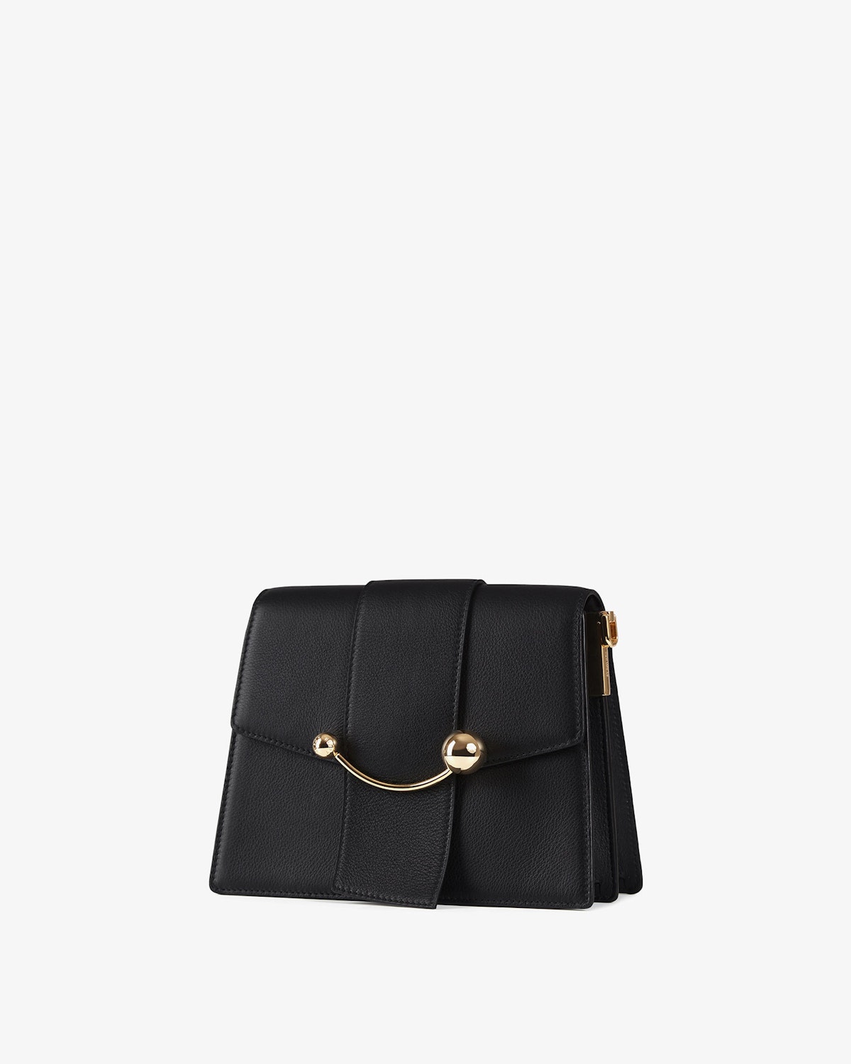Strathberry - Box Crescent - Leather Shoulder Bag - Black | Strathberry