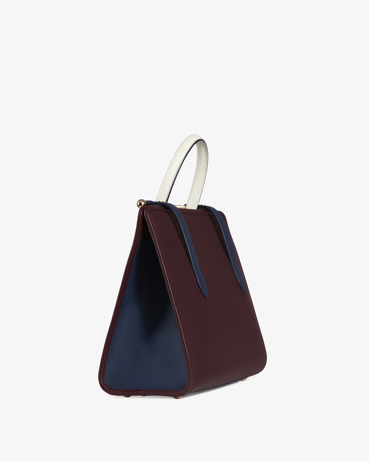 The Strathberry Midi Tote - Top Handle Leather Tote Bag - Burgundy ...