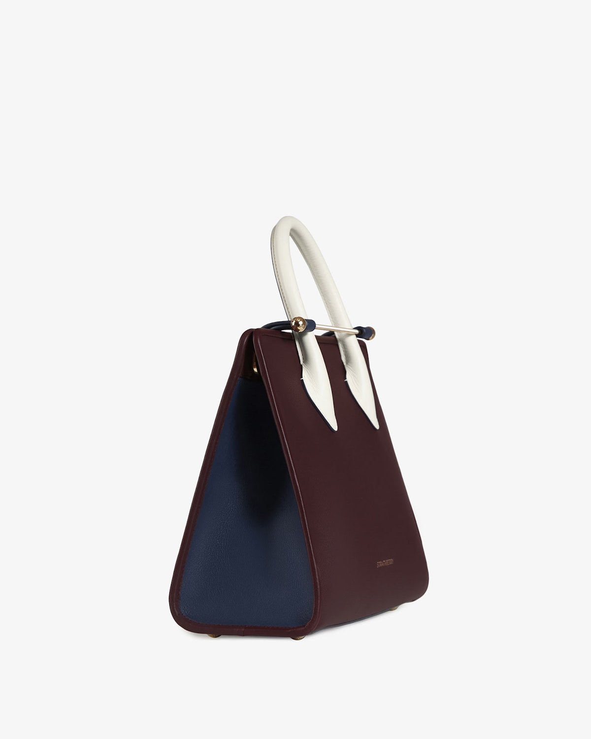 The Strathberry Midi Tote - Top Handle Leather Tote Bag - Burgundy ...
