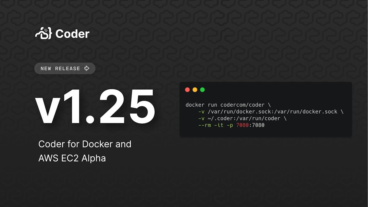 Coder For Docker And Aws Ec2 Alpha Coder V125 Coder 4947