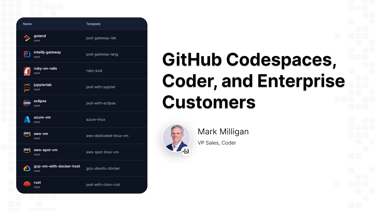 Github Codespaces Coder And Enterprise Customers Coder 1316