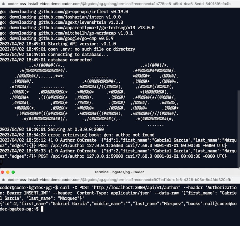 Running Postgresql Dbeaver And Pgadmin Containers In Coder Coder