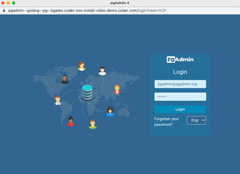 Running Postgresql Dbeaver And Pgadmin Containers In Coder Coder