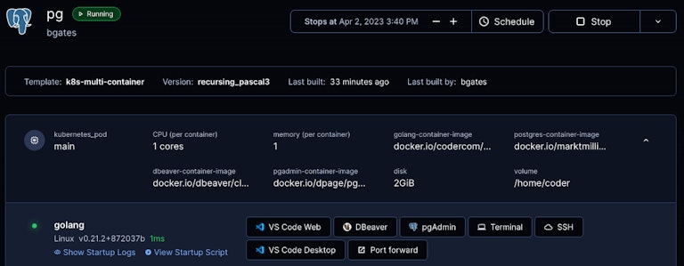 Running Postgresql Dbeaver And Pgadmin Containers In Coder Blog Coder