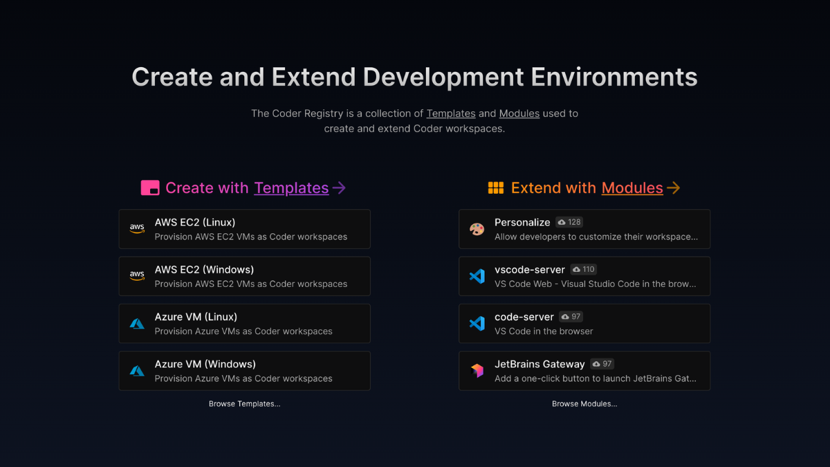 Introducing the Coder Registry - Coder