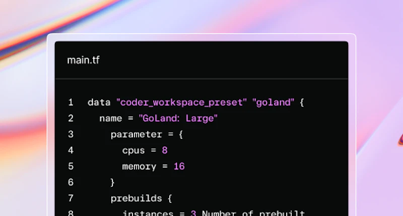 Introducing Coder Prebuilt Workspaces: Ready-to-Use Workspaces Without the Wait - Blog - Coder