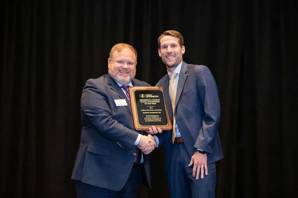 Nathan Morrow, OD Receives Prestigious Award | Eye Surgeons of Indiana