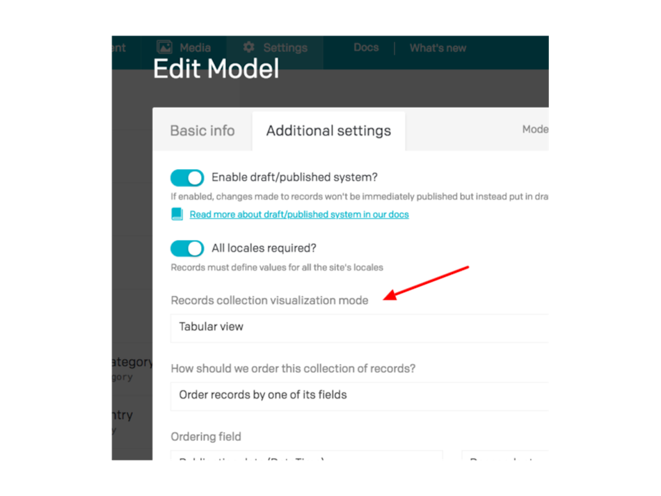 Tabular view + filters — DatoCMS
