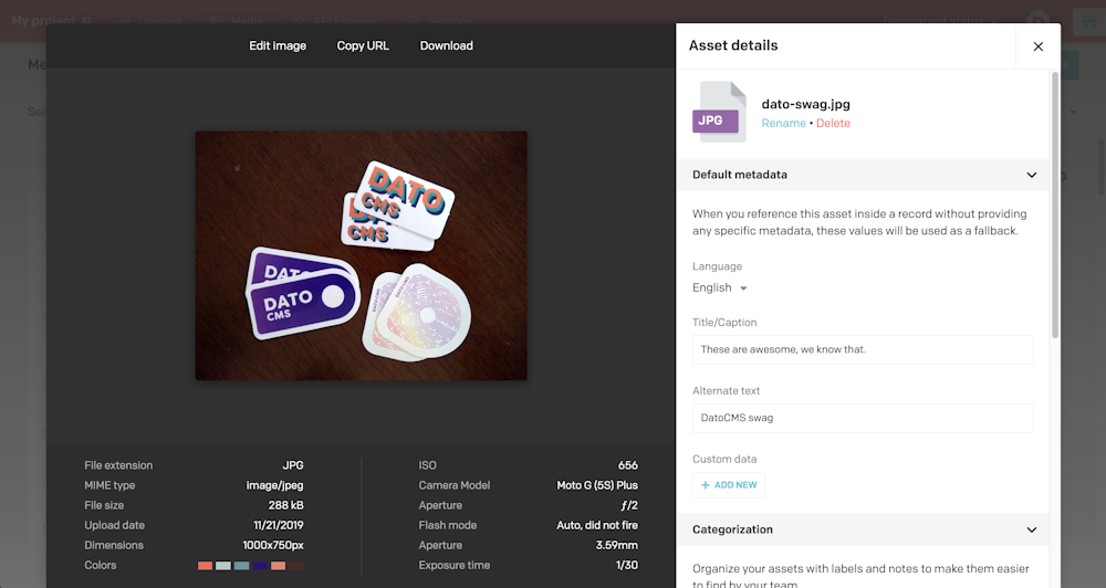 Media Area — DatoCMS