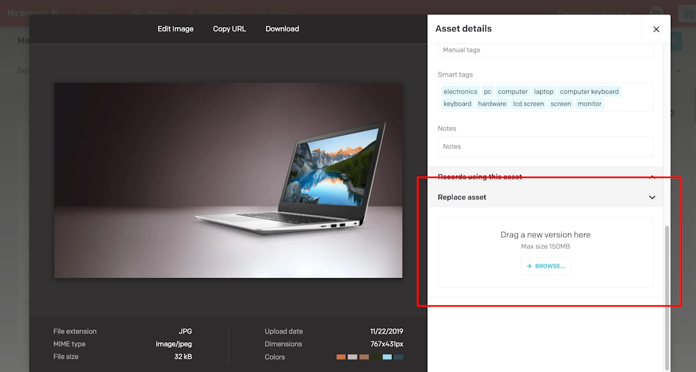 Media Area — DatoCMS