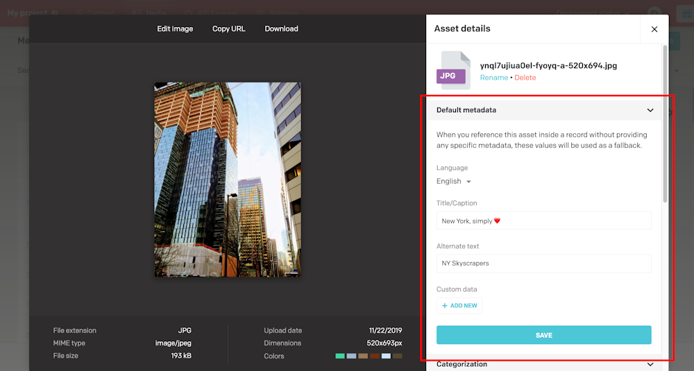 Media Area — DatoCMS