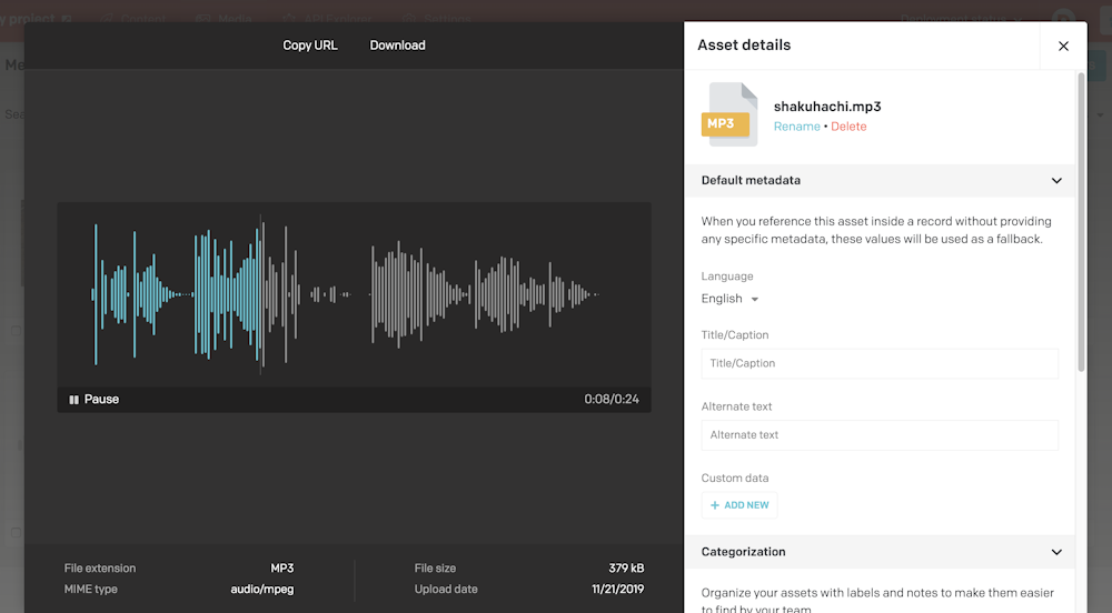 Media Area — DatoCMS