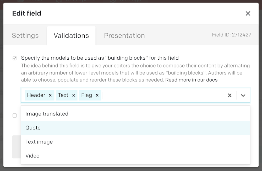 Modular content fields — DatoCMS