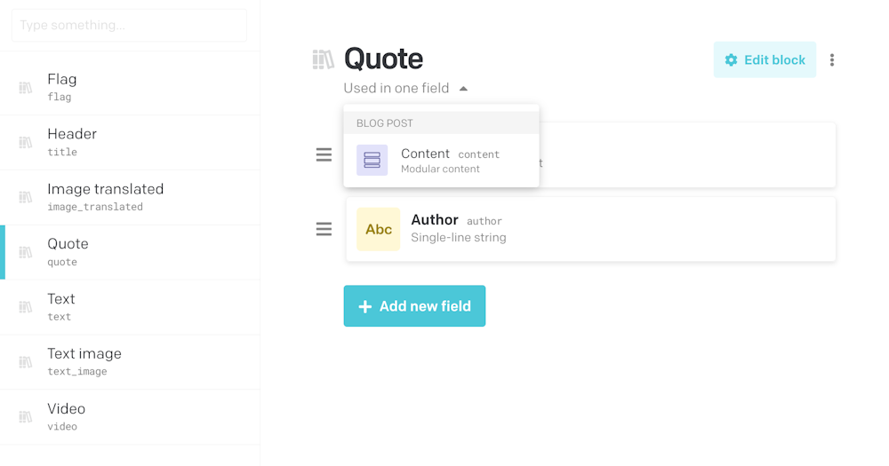 Modular content fields — DatoCMS