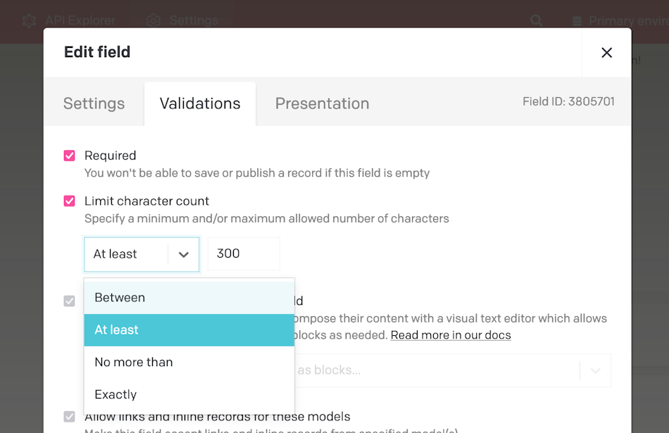 Added length validation to Structured Text fields — DatoCMS