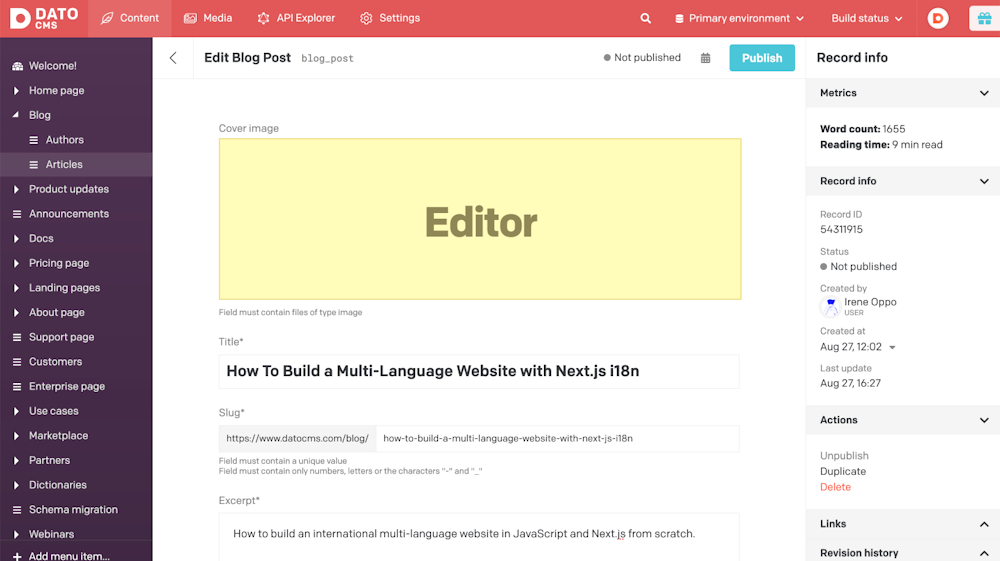 Field extensions — DatoCMS