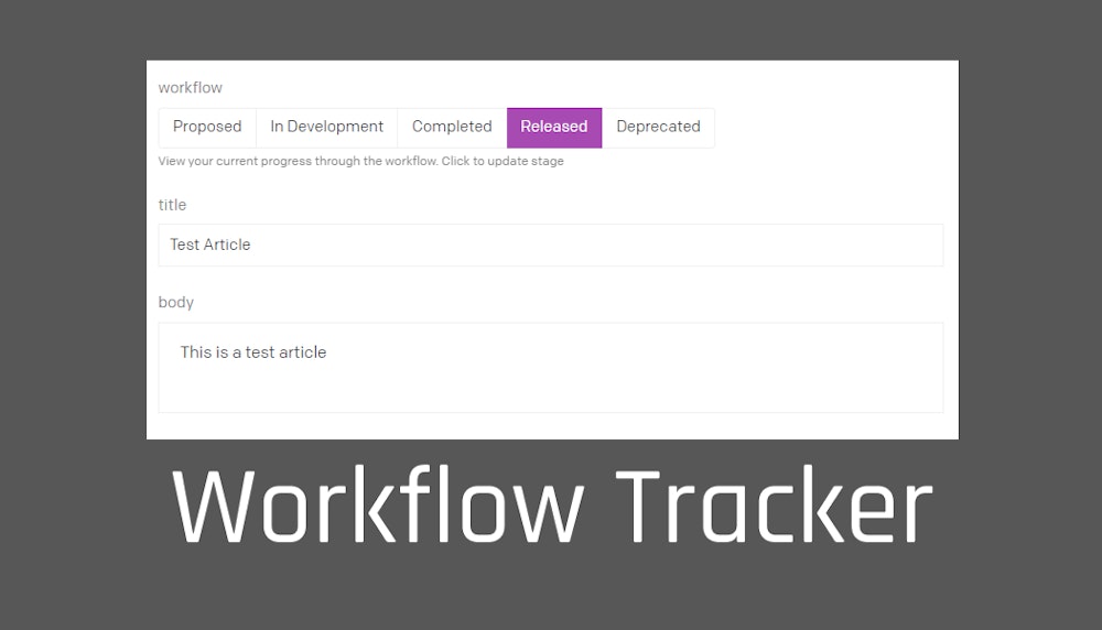 Workflow tracker - Plugins - DatoCMS