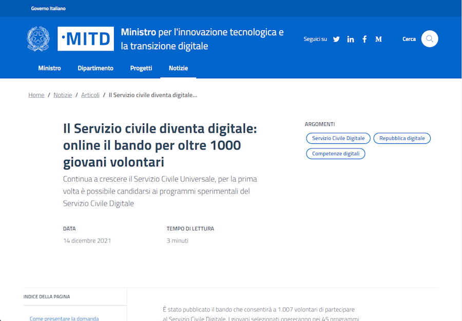 MITD Italian Minister for Technological Innovation | Cantiere Creativo ...