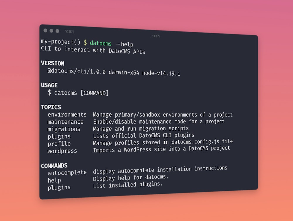 Introducing the new DatoCMS CLI - DatoCMS