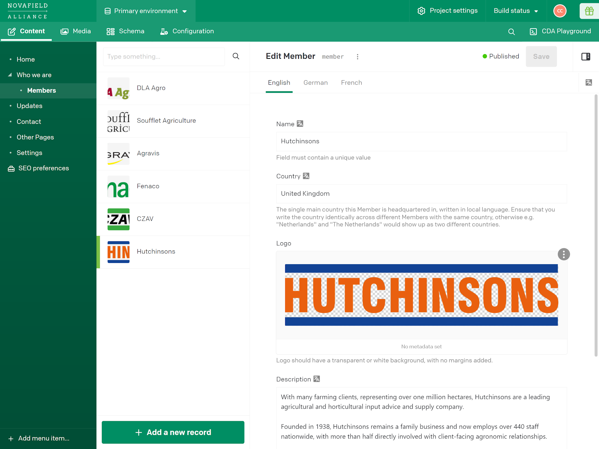 Novafield — DatoCMS