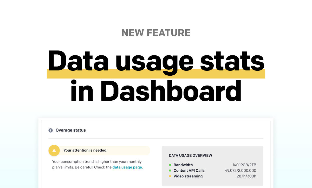 Monitor your Data Usage from the Dashboard — DatoCMS