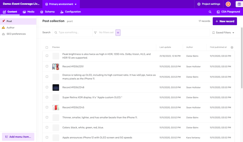 Next.js blog starter - Blog with real-time preview — DatoCMS