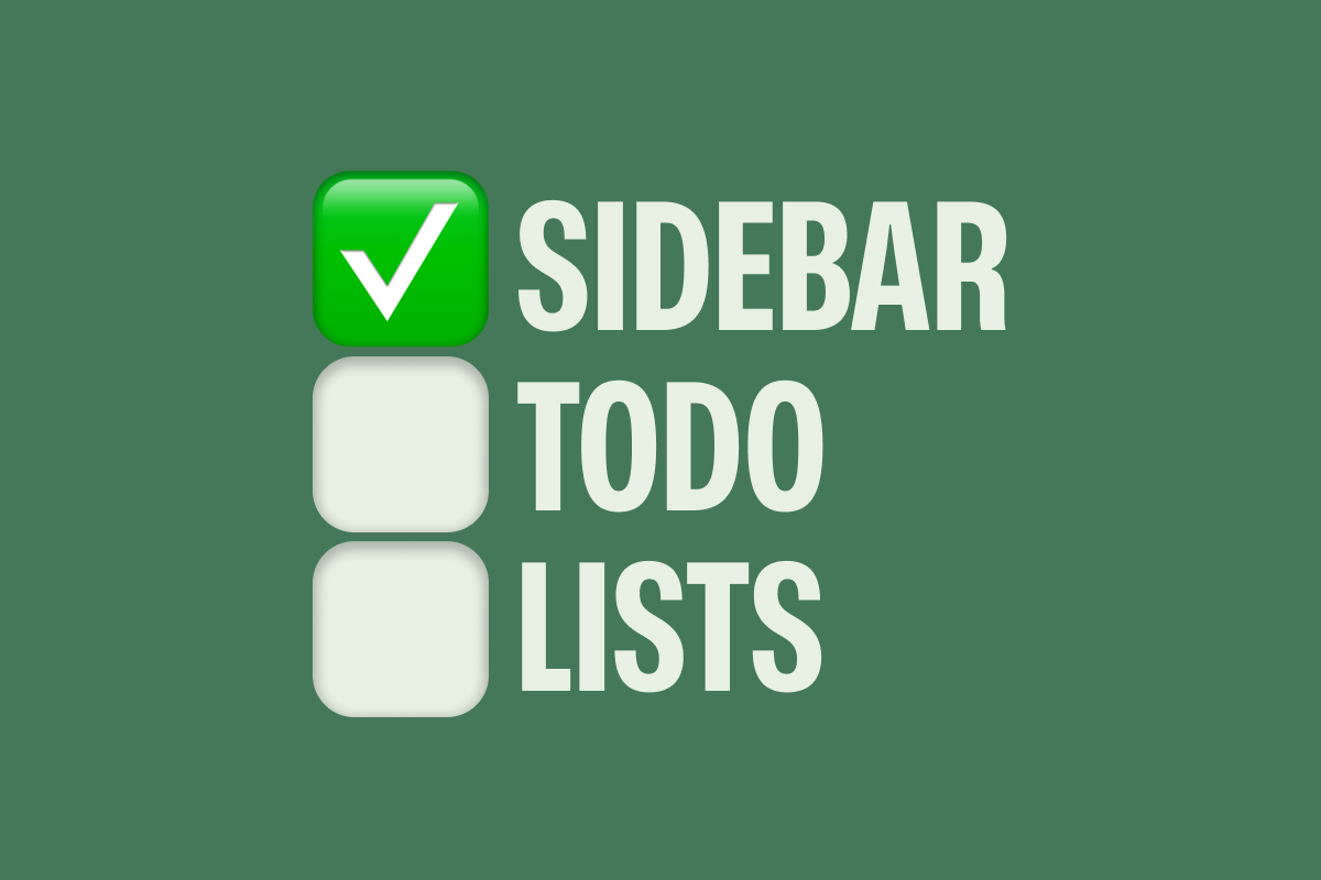 Sidebar Todo lists - Plugins — DatoCMS
