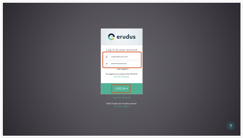 Quick Bite: Logging into Erudus for the first time