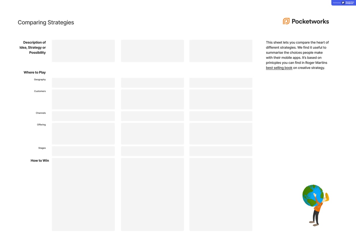 Strategic Ideas Comparison - Pocketworks Mobile Strategy Toolkit