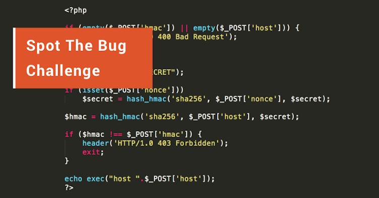 Spot The Bug challenge 2018 warm-up