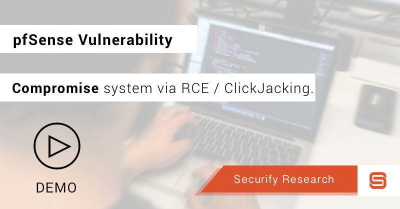 Clickjacking vulnerability in CSRF error page pfSense Clickjacking vulnerability in CSRF error page pfSense