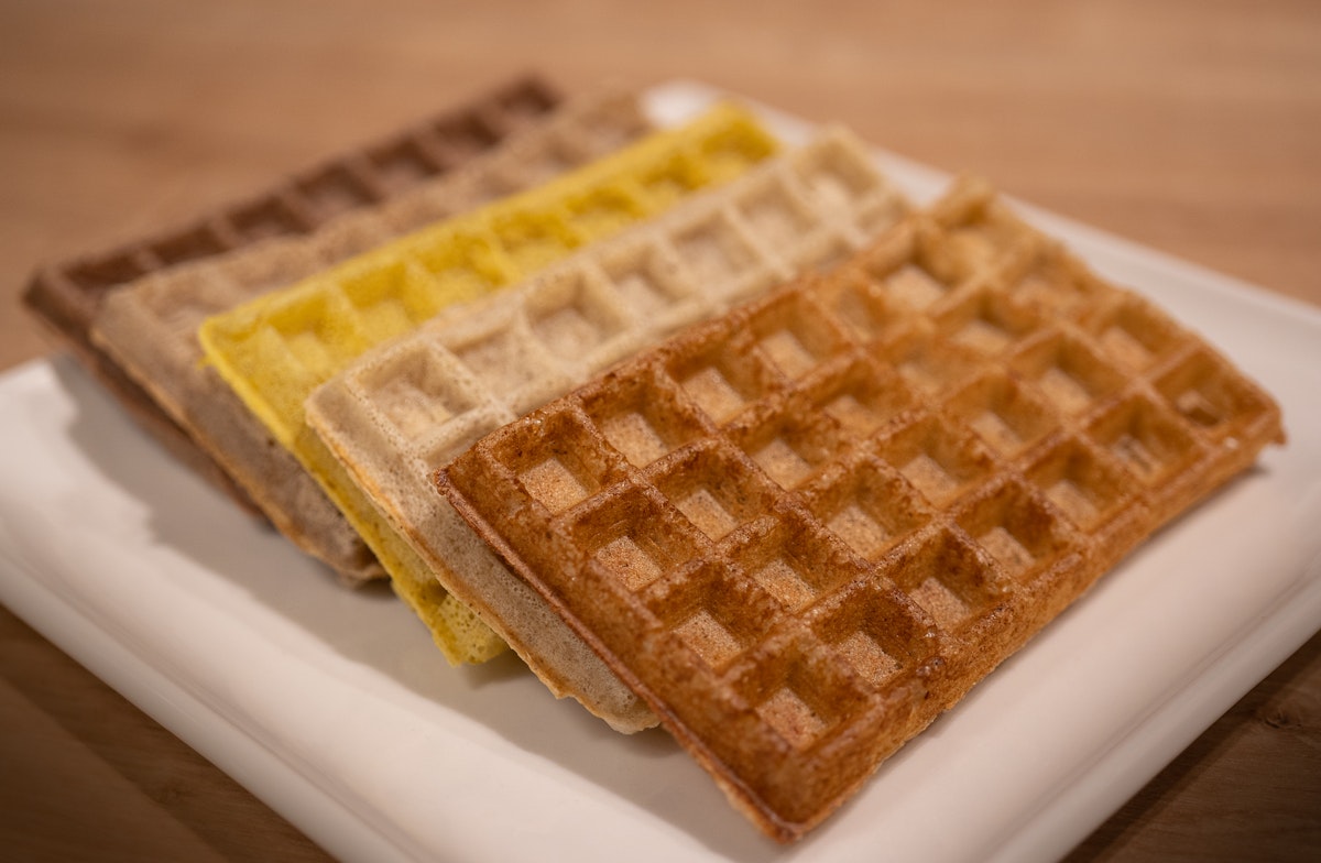 Brusselse wafels met droge gist, sneltrein versie