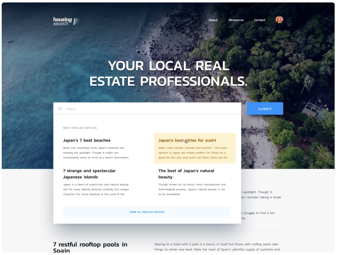 Real Estate Portal Web Design Concept | Ramotion Agency