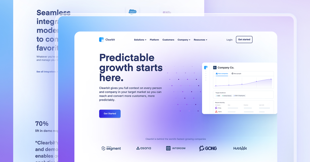 Website Design Transformation for B2B Data Provider - Clearbit ...