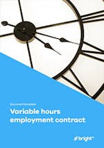 Variable hours employment contract